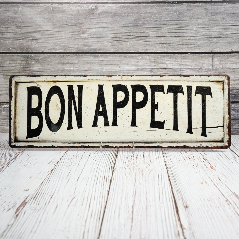 Bon Appetit Sign Kitchen Decor Pantry Sign Vintage Looking - Etsy