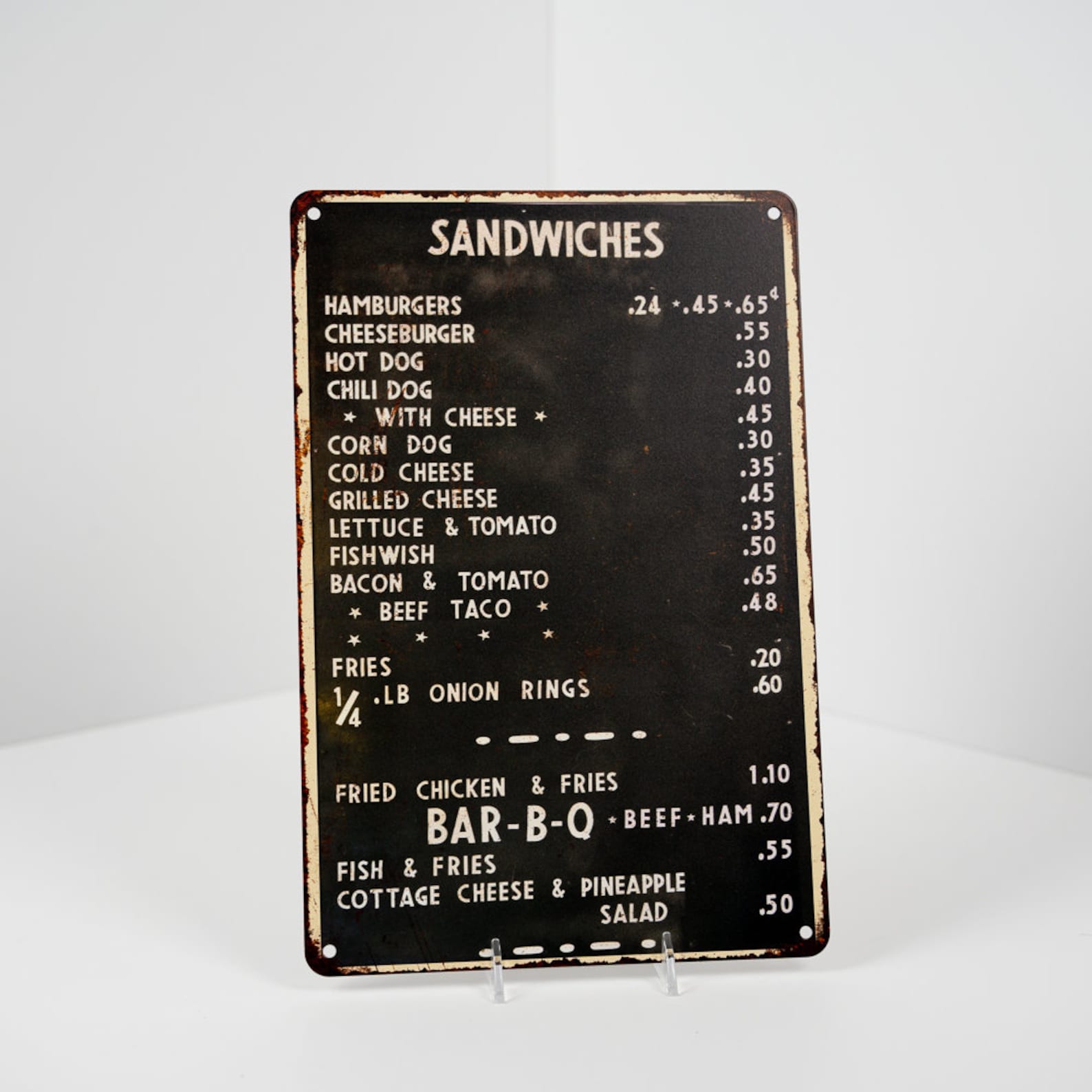 Sandwich Board Sign 1940's Diner Menu Sign Restaurant Decor Diner Signs ...