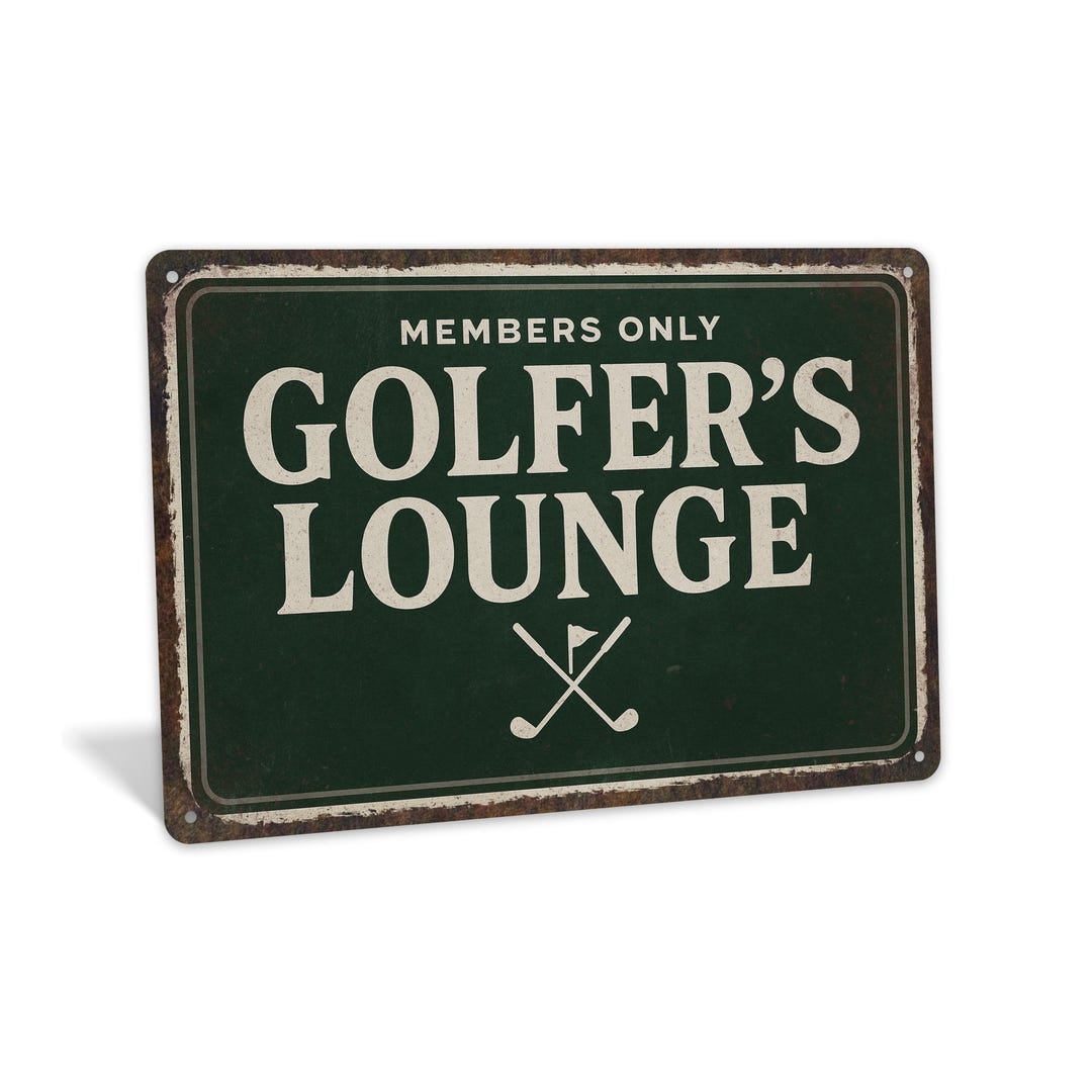 Members Only Sign, Golfers Lounge, Metal Golf Sign, Golf Decor, Golf ...