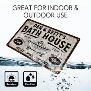 Personalized Sign, Custom Bath Sign, Bathroom Wall Decor, Wash Room ...