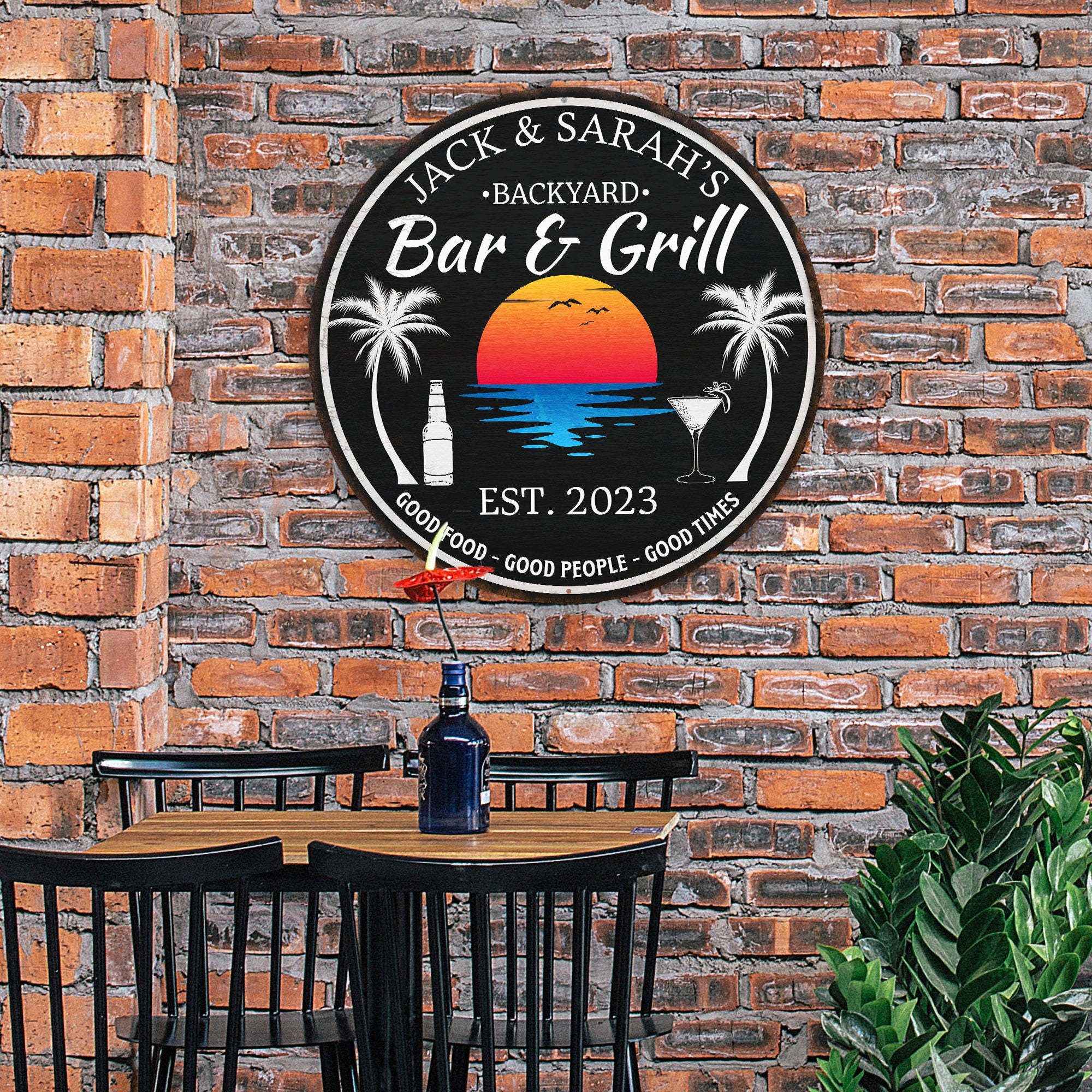 Personalized Backyard Bar & Grill Sign Vintage Look Bar Sign - Etsy Personalized Backyard Bar & Grill Sign Vintage Look Bar Sign - Etsy