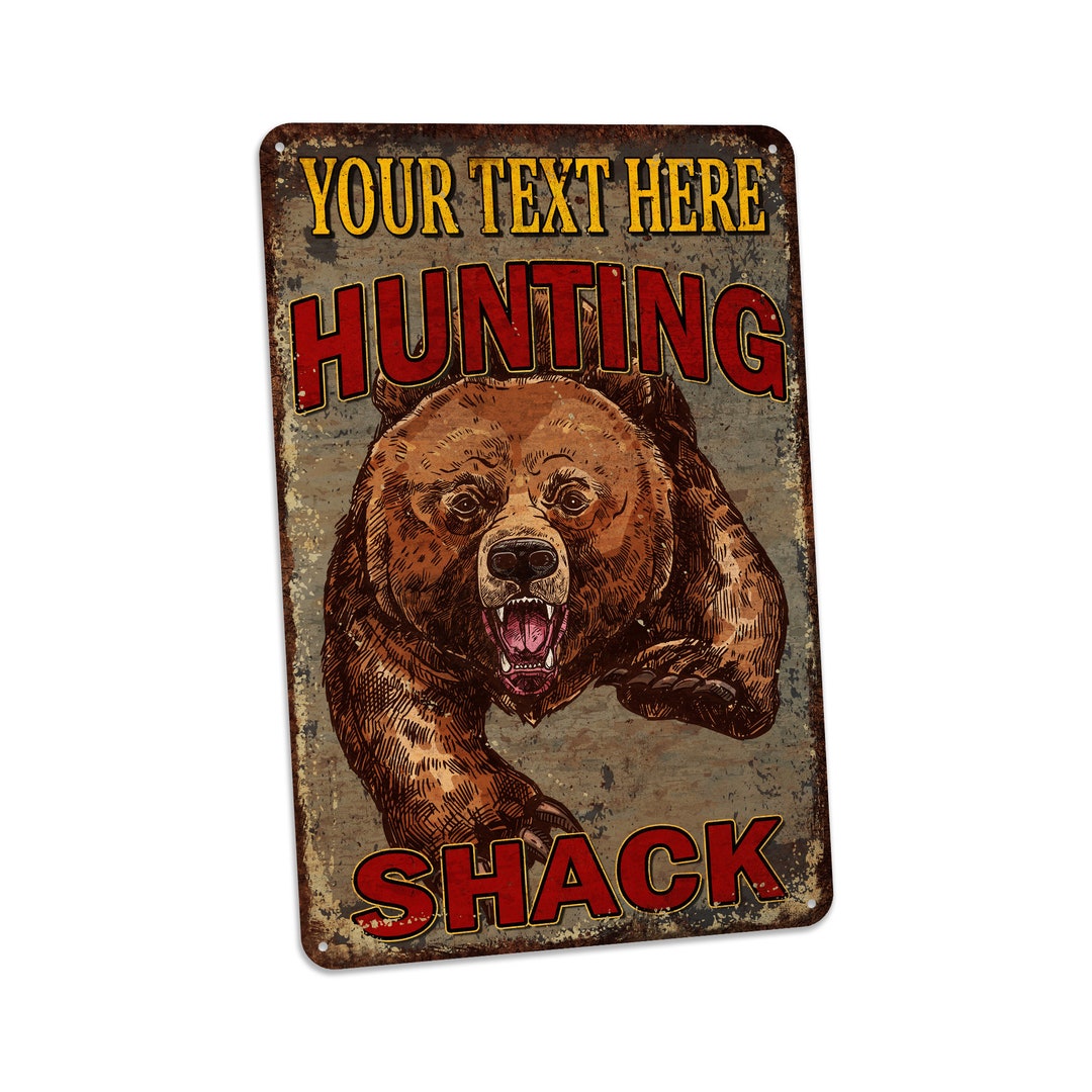 Custom Hunting Shack Sign, Cabin Decor, Custom Metal Sign, Gift for Him ...