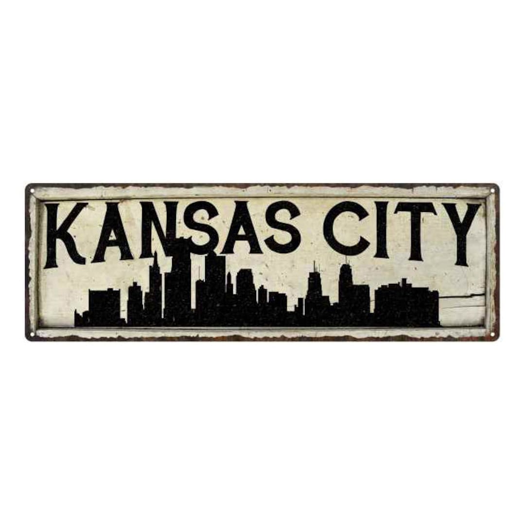 Kansas City Sign, Kansas City Sky Line Silouette Chic Wall Decor Sign ...