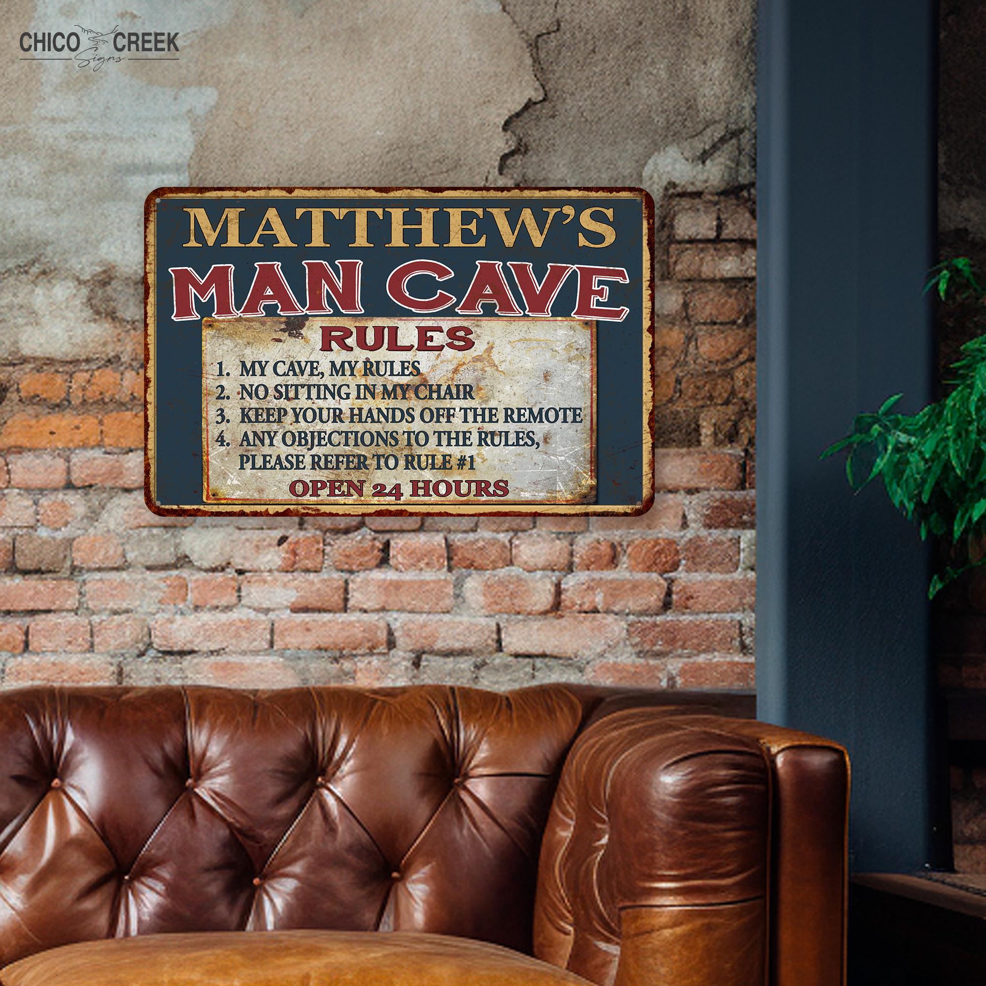 Personalized Man Cave Sign, Custom Sign, Man Cave Decor, Gift for Him ...