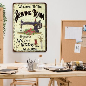 Sewing Room Sign, Seamstress, Craft Room Decor, Gift for Her, Sewing ...
