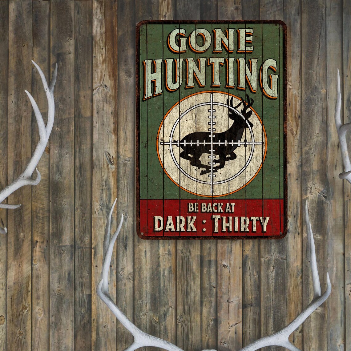 Gone Hunting Sign, Bullseye, Cabin Decor, Hunting Season, Hunting Sign ...