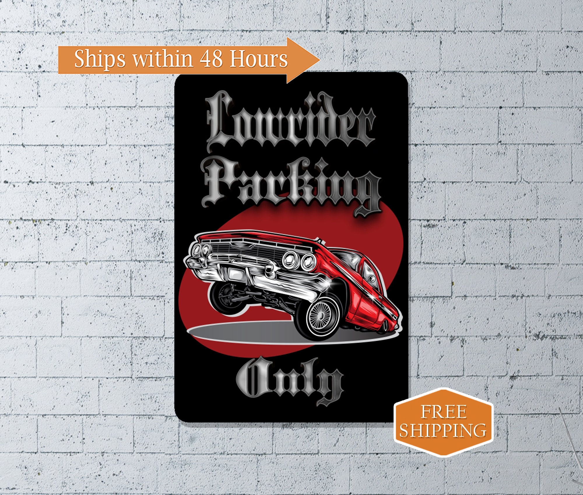 Lowrider Parking Only Sign Garage Decor Coche Sign Wall | Etsy