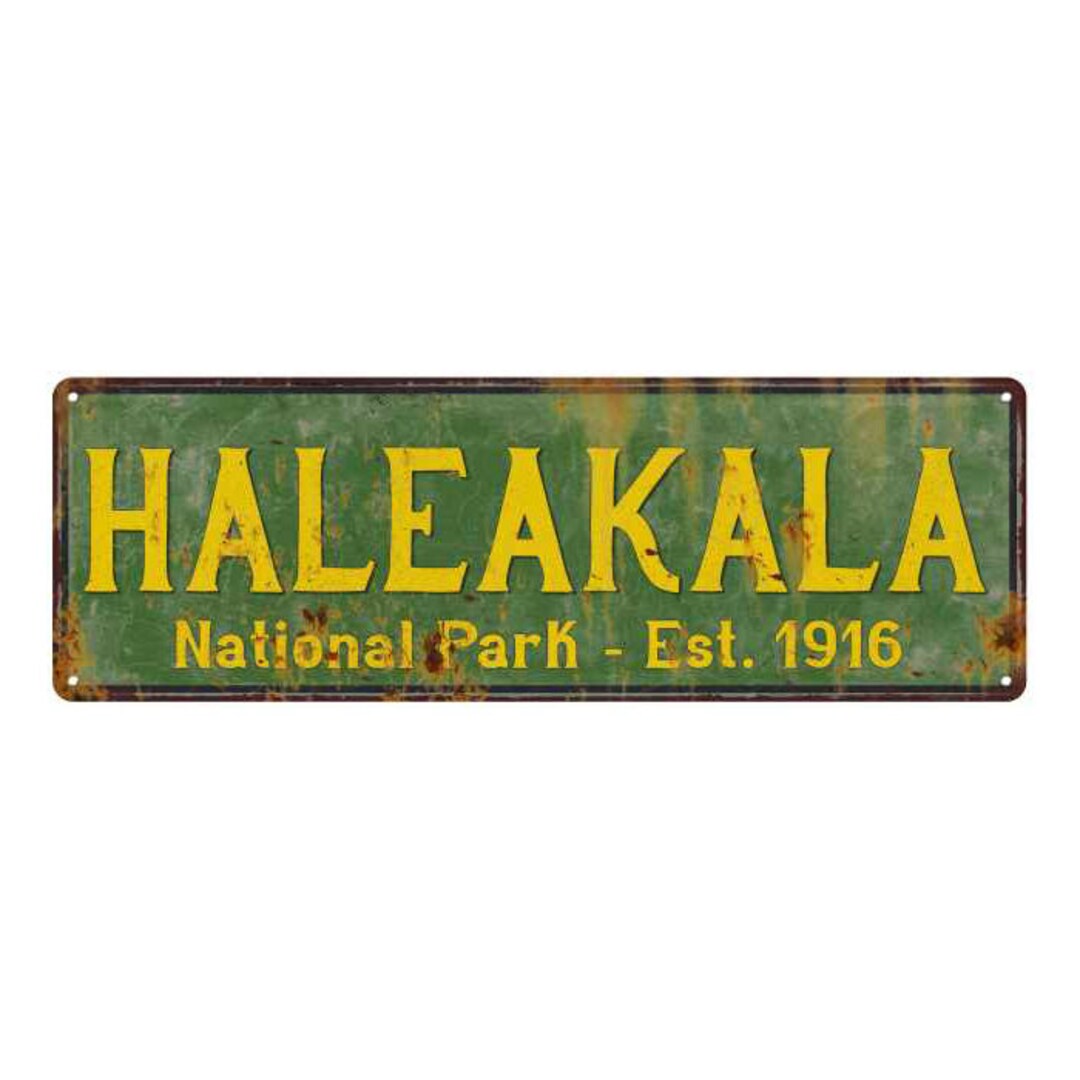 Haleakala National Park Sign, Rustic Sign, Cabin RV Wall Decor, Camping ...