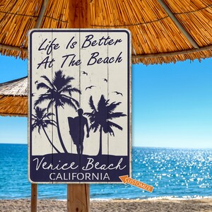 Beach Sign With Custom Beach Name for Beach House Décor Locals Only ...