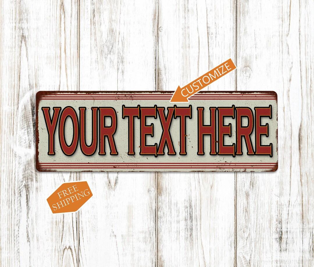 Personalized Restaurant Sign Diner Food Vintage Looking Sign Your Text ...
