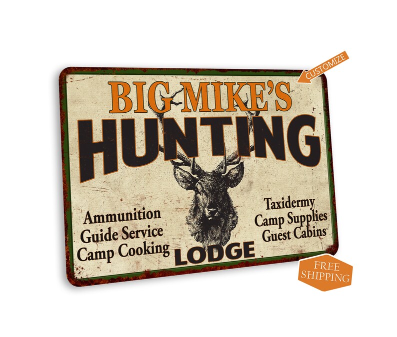 Personalized Hunting Lodge Sign Custom Sign Cabin Lakehouse - Etsy