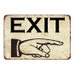 Exit Sign, Exit Right Arrow Sign, Hand Pointing, Vintage Looking ...