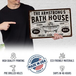 Personalized Sign, Custom Bath Sign, Bathroom Wall Decor, Wash Room ...