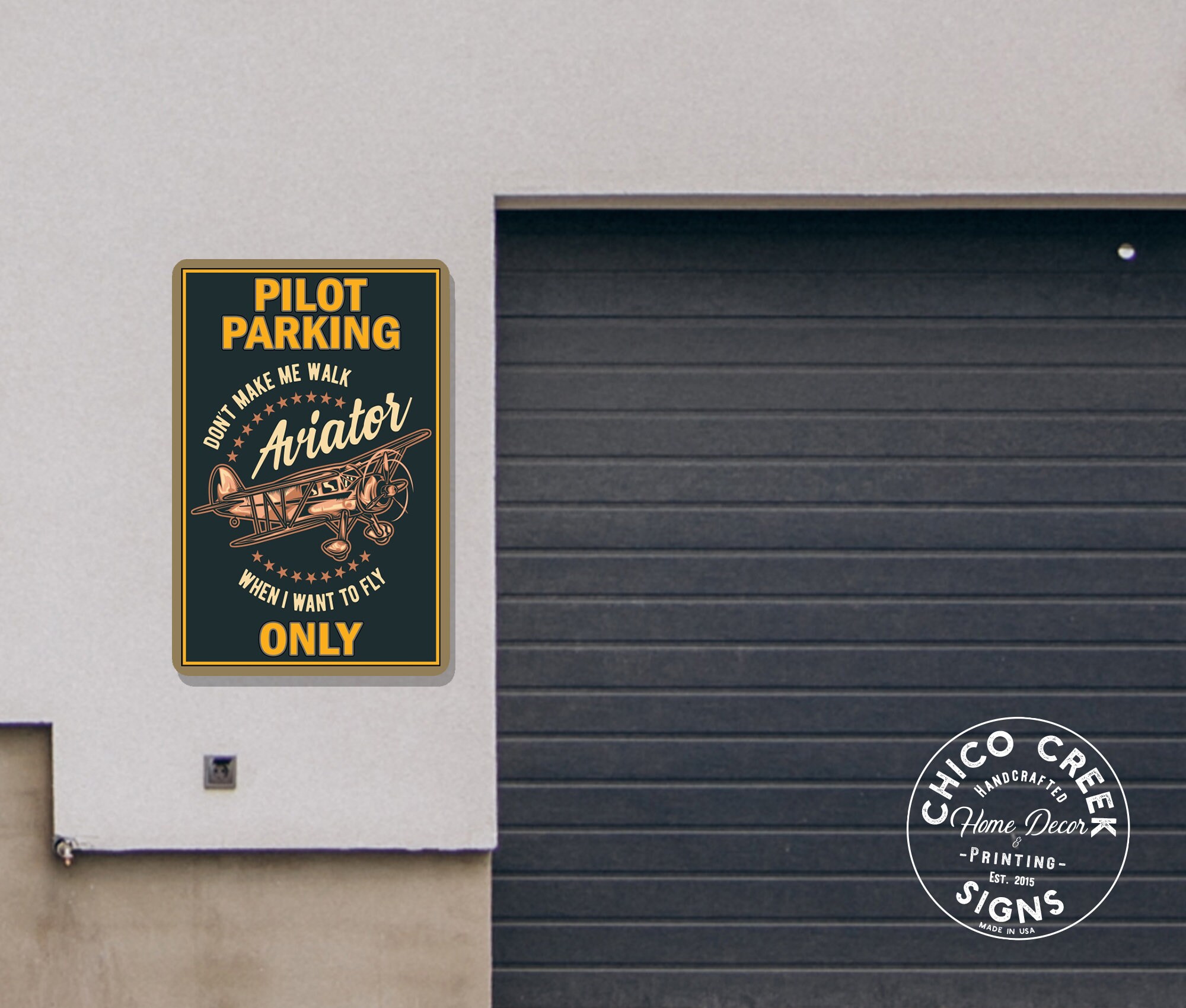 Pilot Parking Only Sign Airplane Sign Wall Decor Parking - Etsy