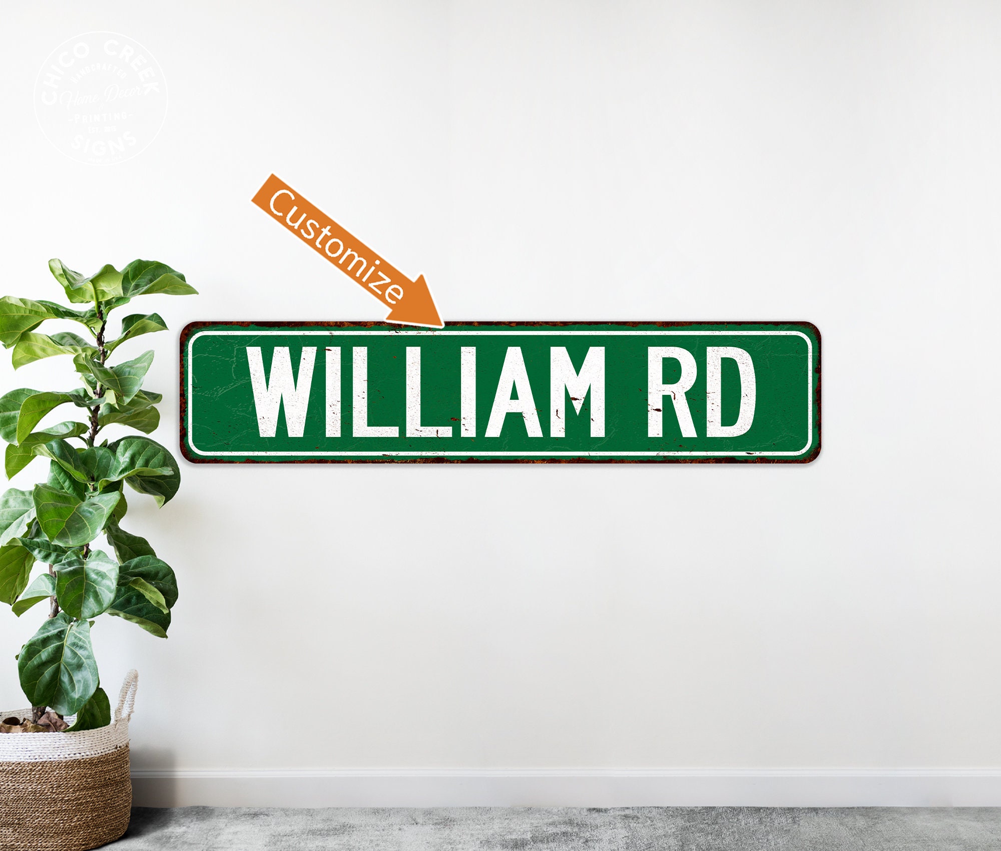Personalized Green Street Sign Custom Your Name Road Street - Etsy