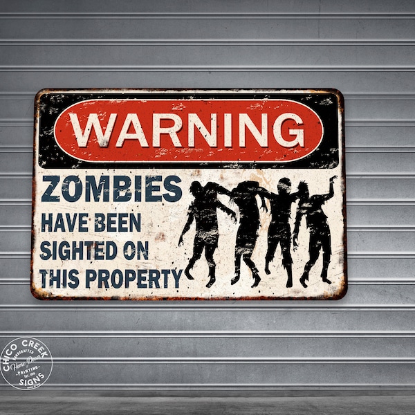 Zombie Sign - Etsy