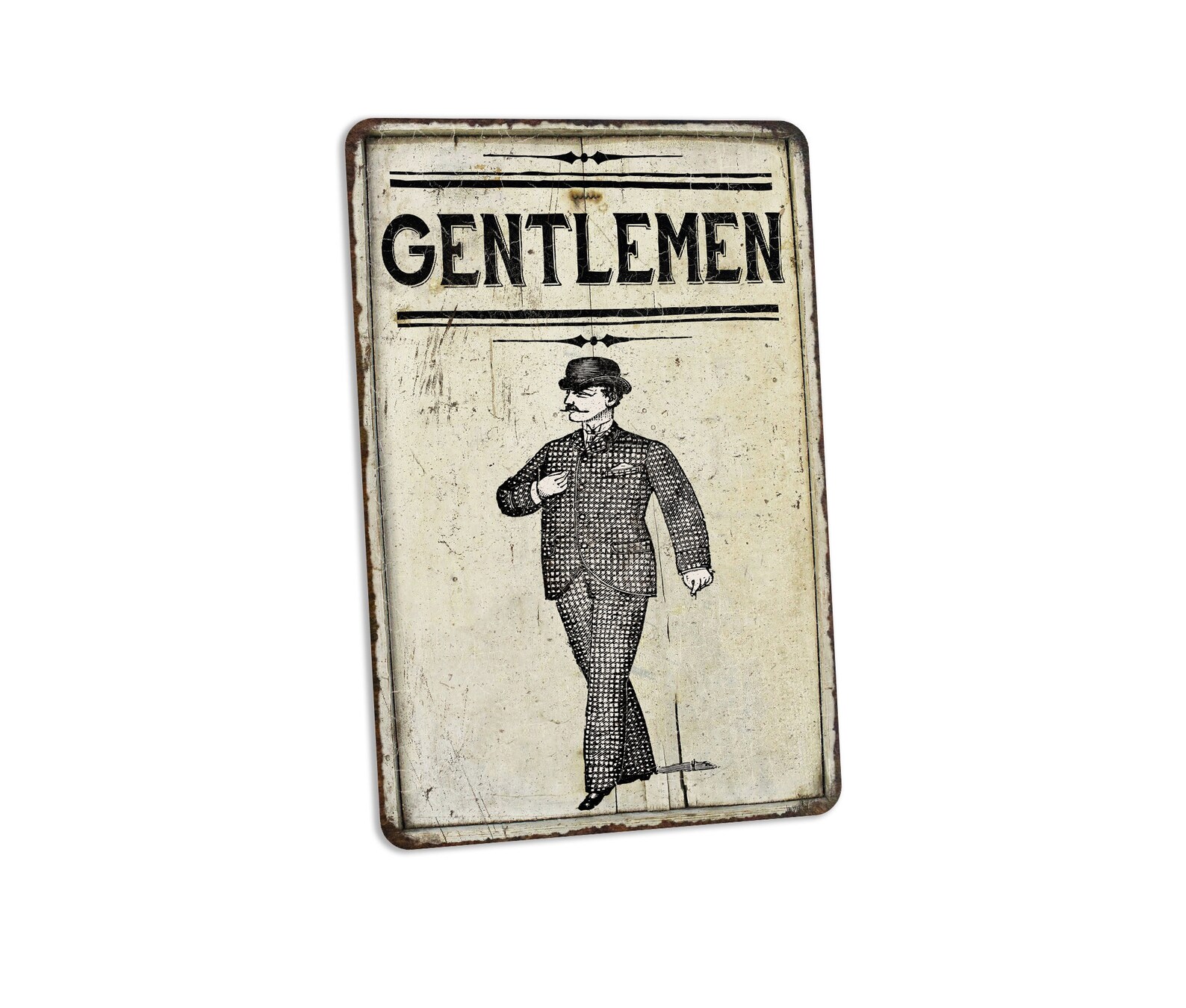 Gentlemen Restroom Sign Bathroom Sign Vintage Look Chic - Etsy