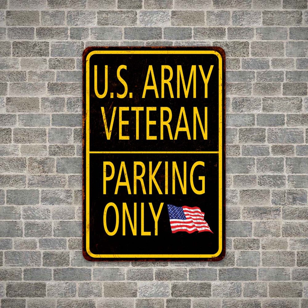 U.S. Army Veteran Parking Sign, Military Police Sign, First Responder ...