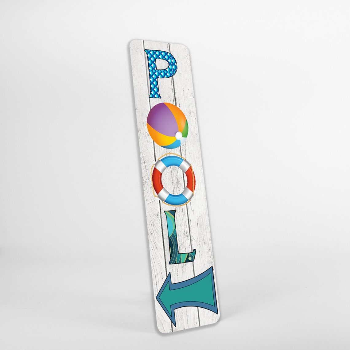 Pool Decor Sign Left or Right Welcome Vertical Metal Sign | Etsy