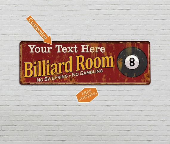 Bar Pool Hall Signs