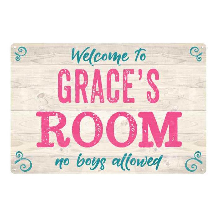 Personalized Girls Room Sign Bedroom Kids Childs Gift Metal | Etsy