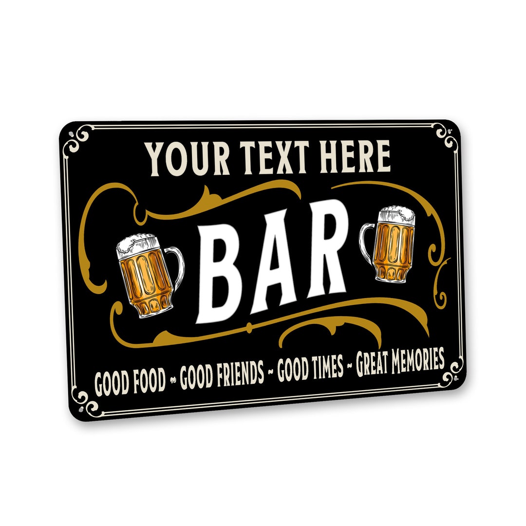 Personalized Bar Sign Bar Gift Home Bar Decor Home Bar Sign Custom Home ...