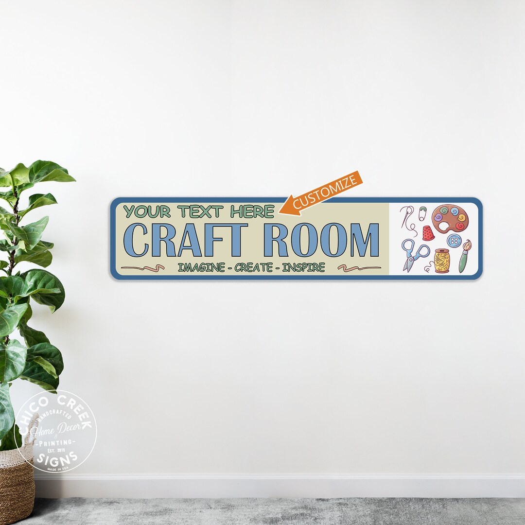 Personalized Craft Room Sign, Hobby Room Decor, Sewing Sign, Painting ...