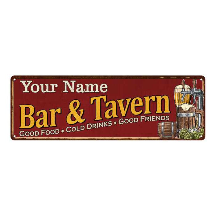 Personalized Bar & Tavern Sign Garage Decor Pub Signs Man Cave | Etsy