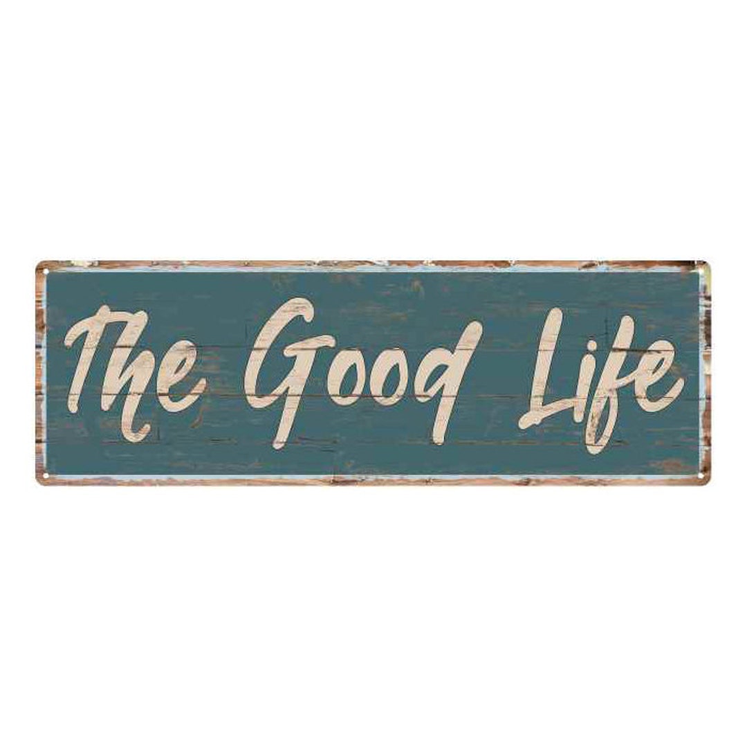 The Good Life Sign, Beach Style Wood Look Sign, Beach House Decor ...