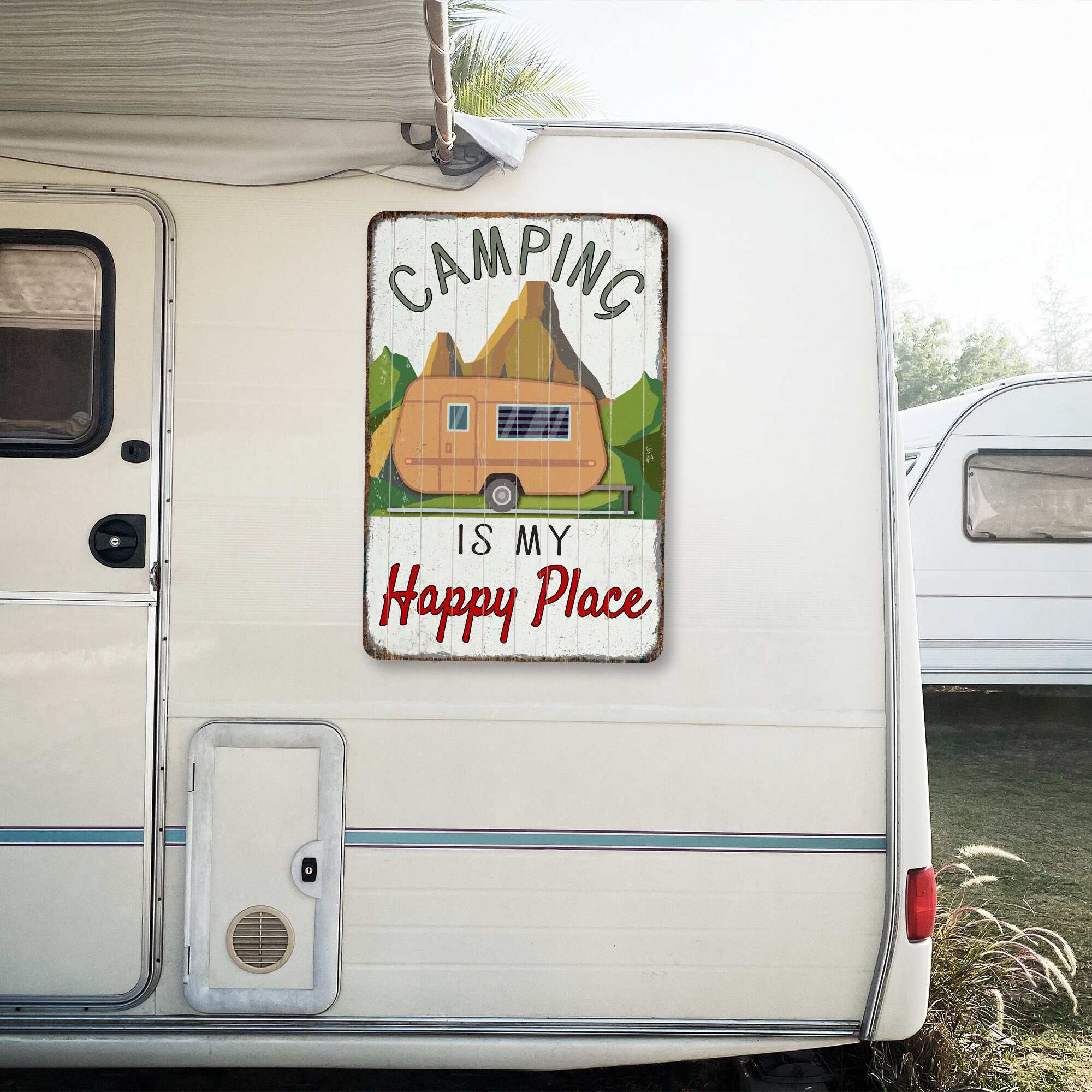 Camping Metal Signs For Camper Happy Camper Metal Sign - This Is My ...