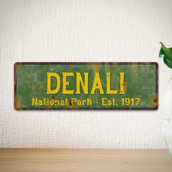 Denali Sign Denali National Park Rustic Sign Cabin RV Wall - Etsy