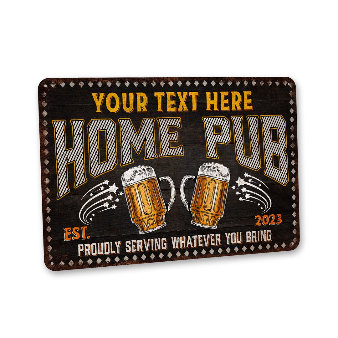 Personalized Pub Sign Bar Gift Pub Gift Home Pub Decor Home Bar Sign ...
