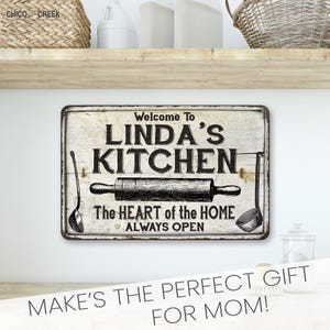 Personalized Kitchen Sign, Custom Kitchen Sign, Kitchen Decor, Gift for ...