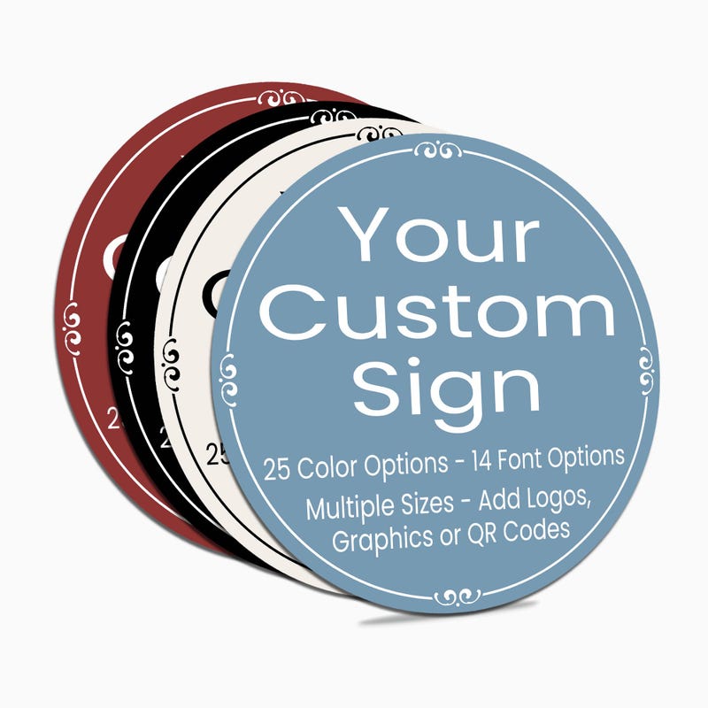 Custom Round Yard Signs - Etsy