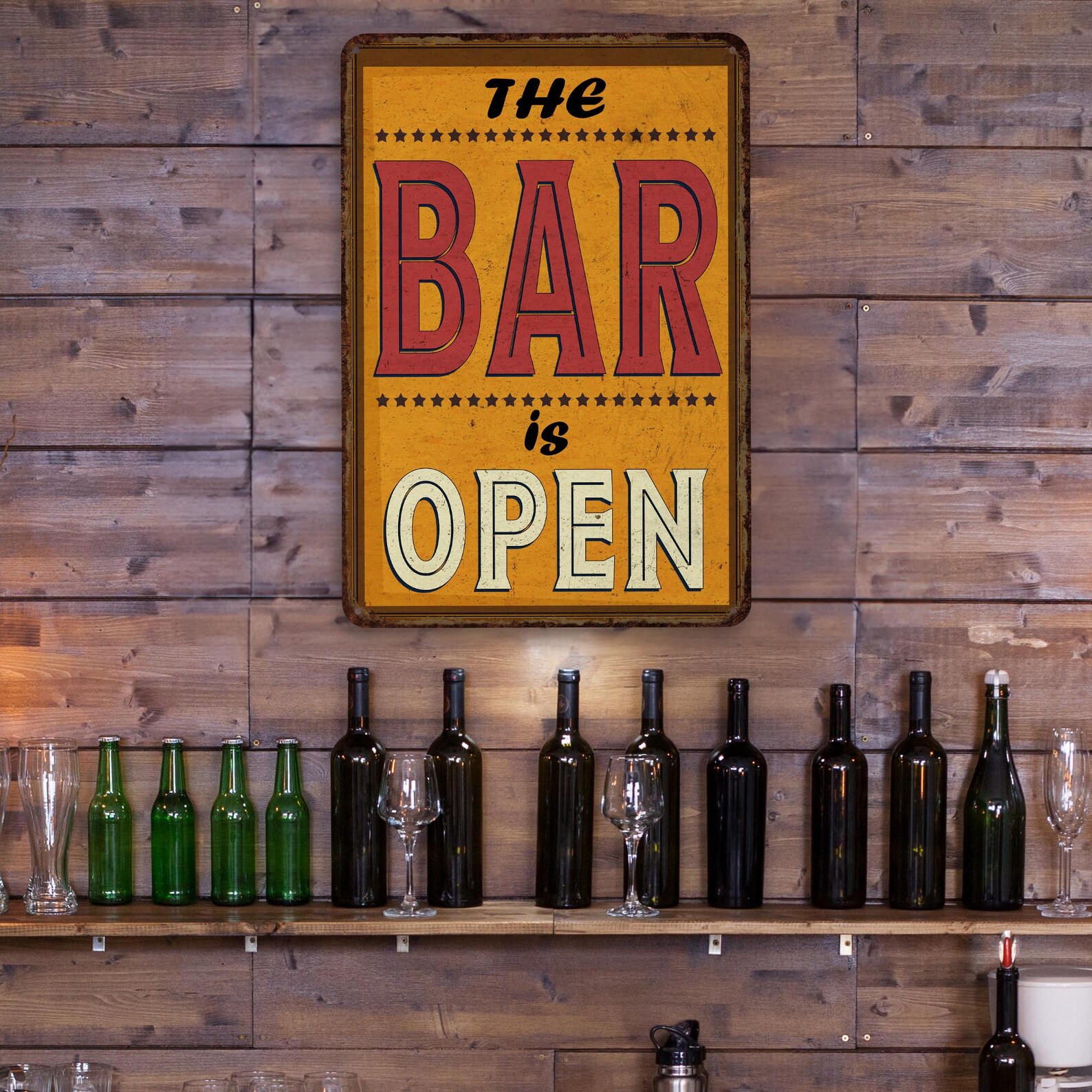 The Bar is Open Sign, Business Sign, Bar Sign, Home Bar Signs, Bar ...