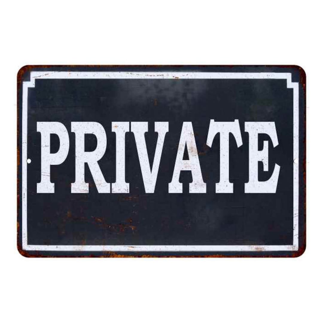 Private Sign, Private Room Do Not Enter, Dark Blue Vintage Looking ...