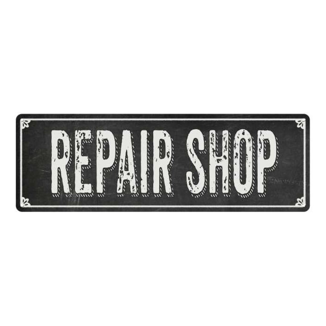 REPAIR SHOP Sign, Garage Shabby Chic Black Chalkboard Sign, Workshop ...