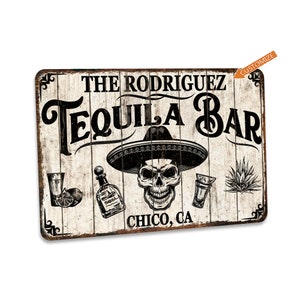 Personalized Tequila Bar Sign, Alcohol Gift, Tequila Gift, Gift for Him ...