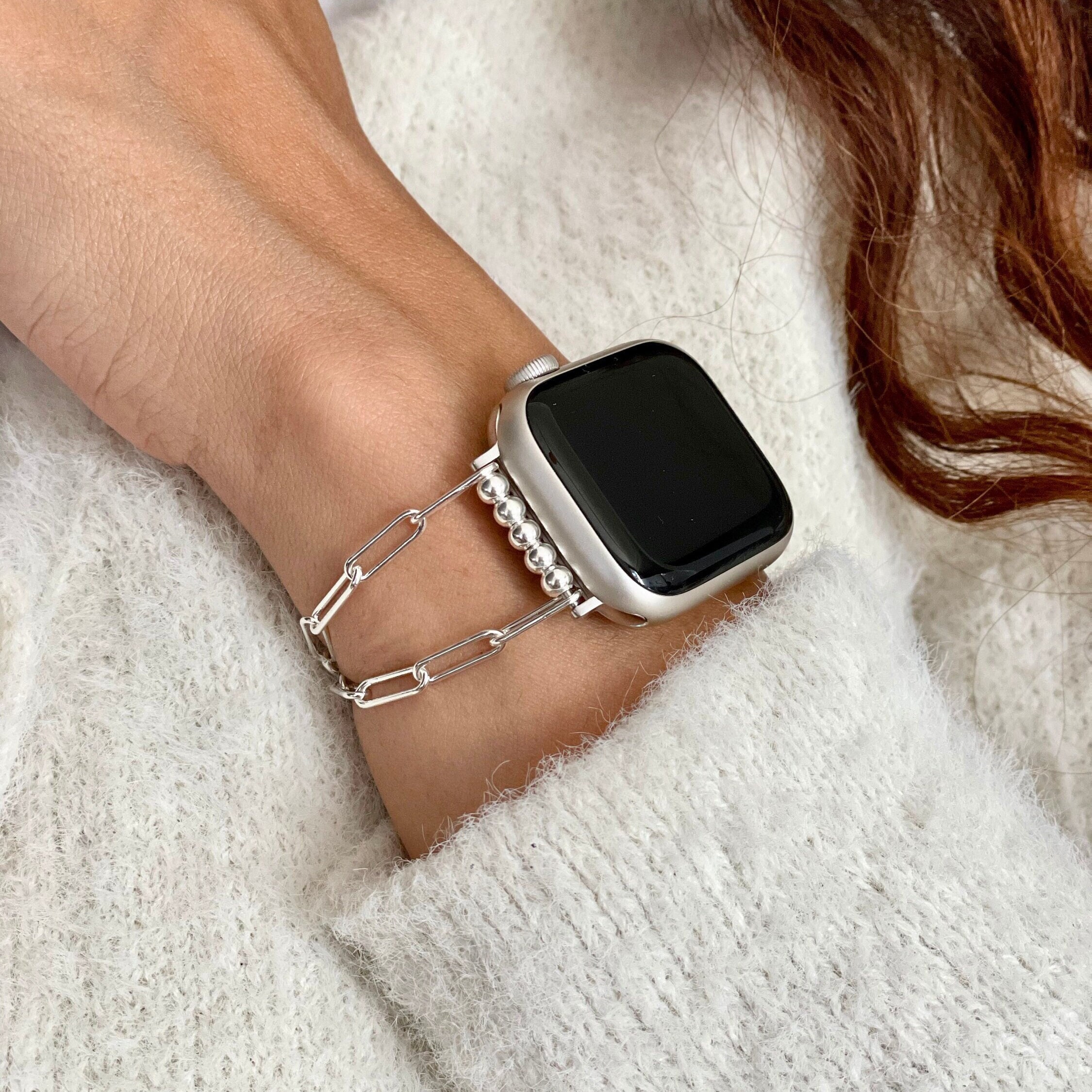 Sterling Silver Apple Watch Band, Apple Watch Strap, Apple Watch Bands ...