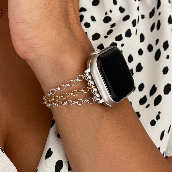 Silver Apple Watch Chain - Etsy