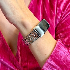 Fitbit Charge 6 Band Silver Bangle Women Bracelet Jewelry Strap - Etsy