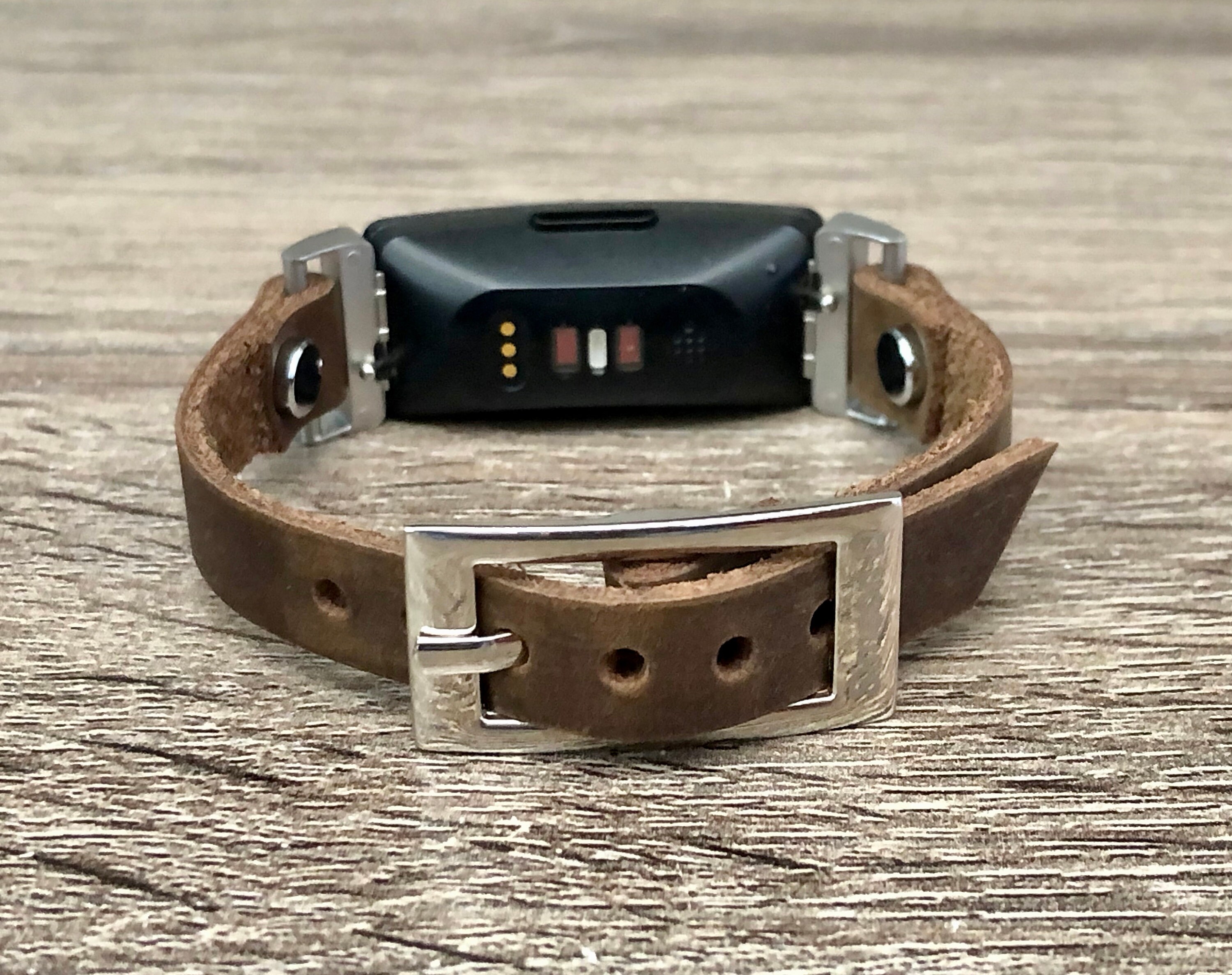 Leather Fitbit Inspire Band, Fitbit Inspire HR Bracelet, Silver ... Leather Fitbit Inspire Band, Fitbit Inspire HR Bracelet, Silver ...