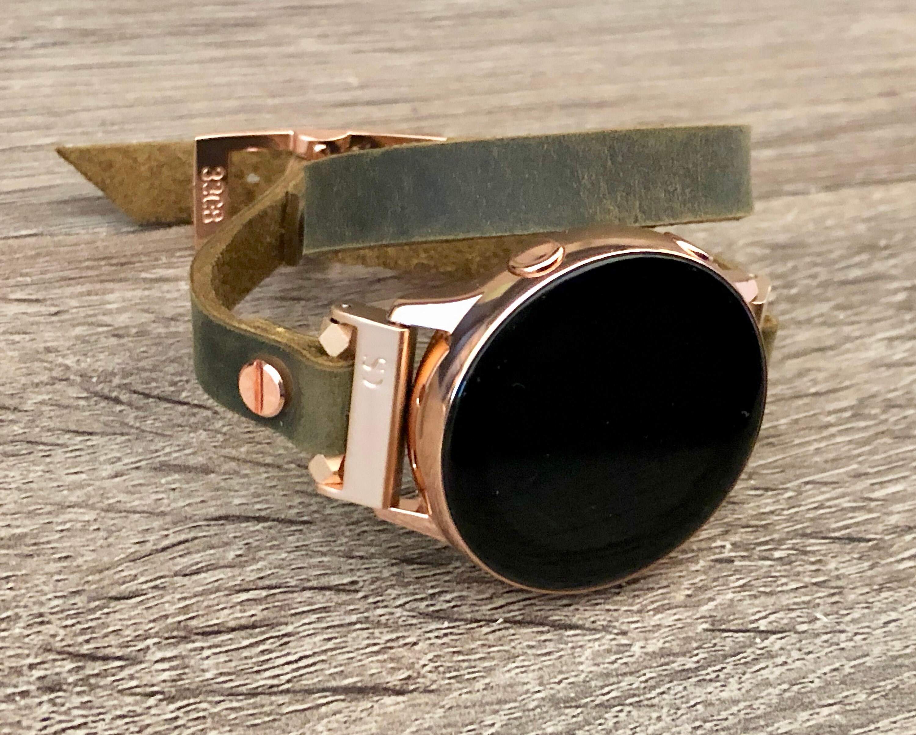 Samsung Galaxy Watch Band Vintage Olive Leather Galaxy Watch 42mm Band ...