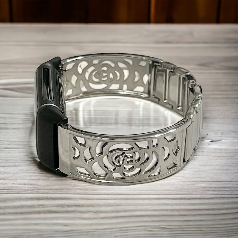 Silver Fitbit Charge 6 Band Women Bracelet Charm Bangle Jewelry - Etsy