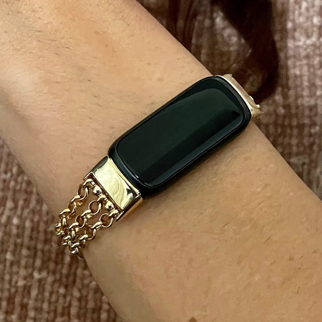 14K Gold Filled Fitbit Inspire 3 Bracelet: Dainty Chain Band, Women's ...