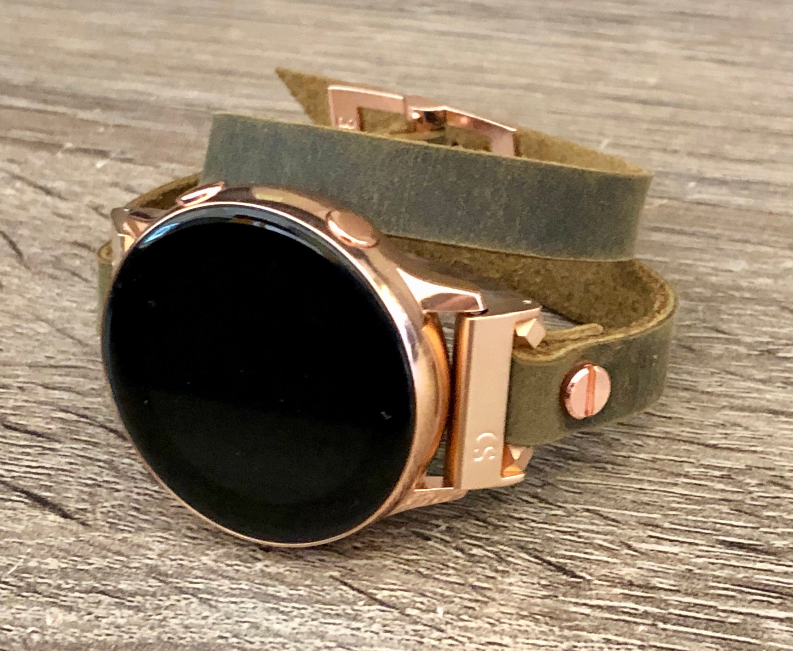 Samsung Galaxy Watch Band Vintage Olive Leather Galaxy Watch 42mm Band ...