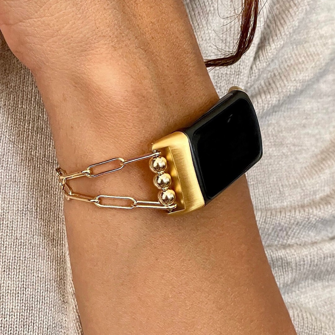 14K Gold Filled Fitbit Charge 6 Bracelet: Paperclip Chain Strap - Etsy