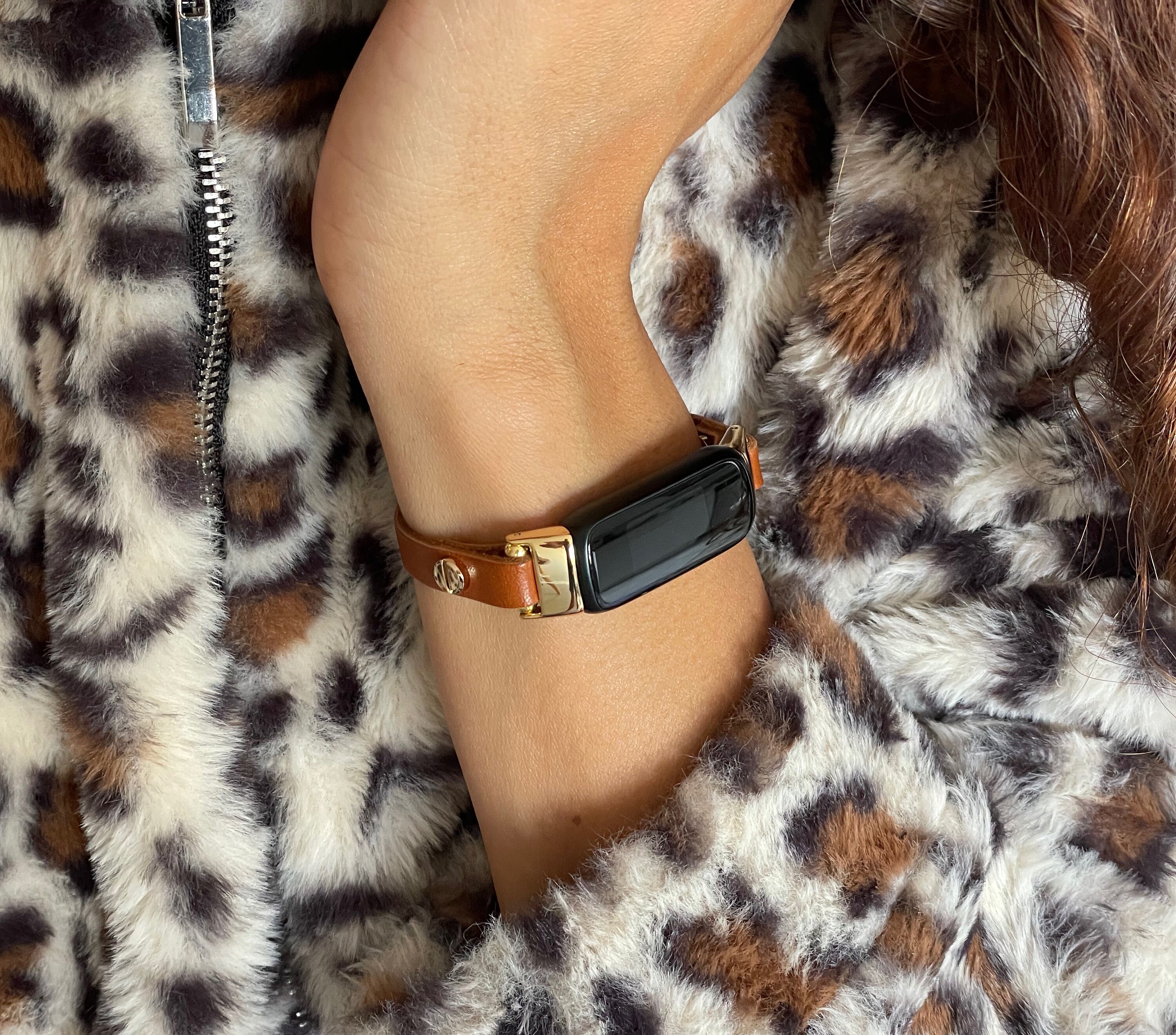 Gold Fitbit Luxe Band Slim Fitbit Luxe Bracelet Light Brown Fitbit Luxe ...