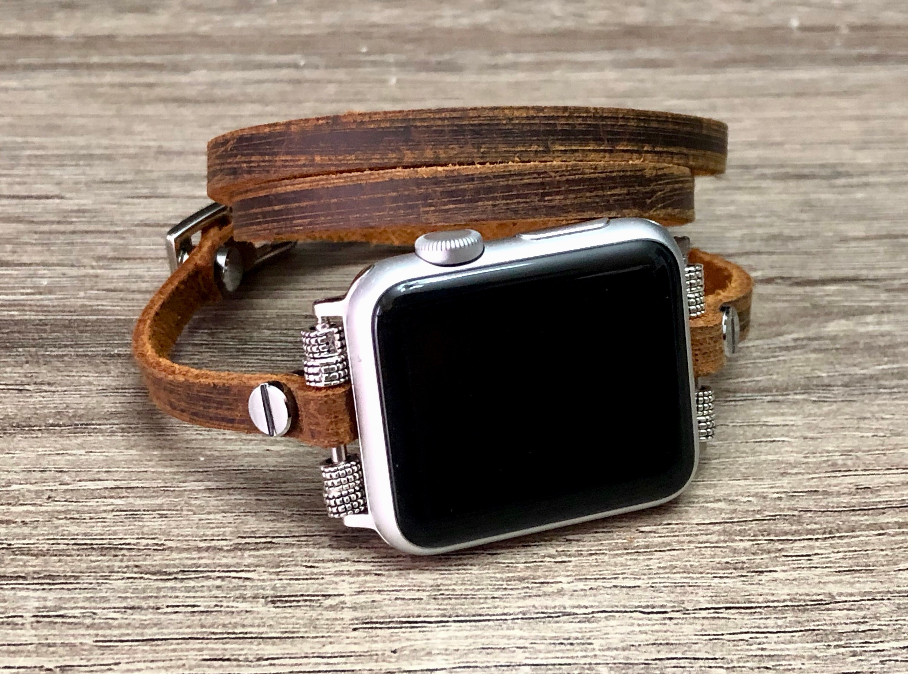 Vintage-Distressed-Leather-Apple-Watch-Bracelet-iWatch-Band-Women-Apple ...