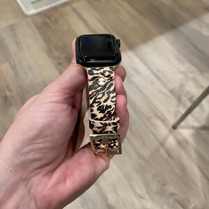 Leopard Print Apple Watch Band: Cowhide Leather Iwatch Strap - Etsy